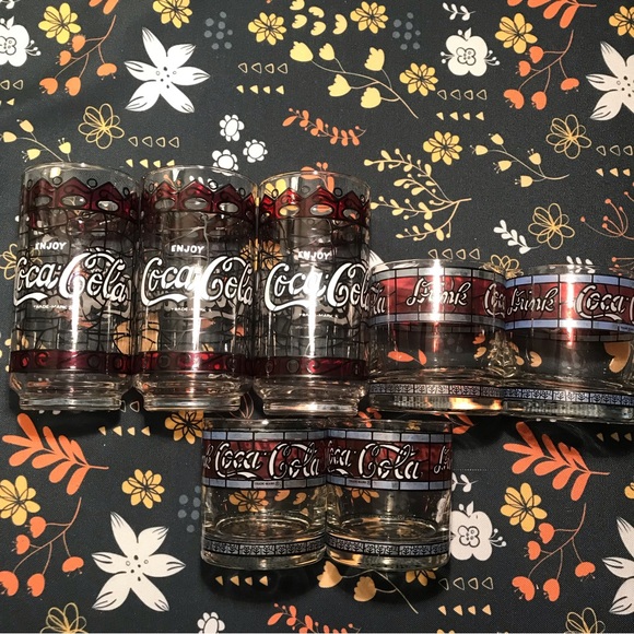 Coca Cola | Dining | Vintage Set Of 7 Cocacola Drinking Glasses Tiffany ...
